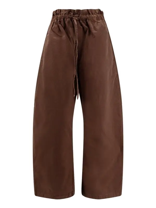 Polo Ralph Lauren Cotton Wide Leg Trousers - Brown