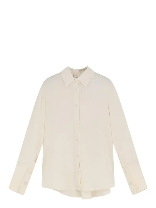 Max Mara Mxpvoliera Stretch Silk Shirt - Beige