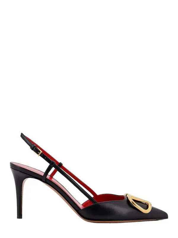 Valentino Garavani Vlogo Signature Leather Pumps - Black
