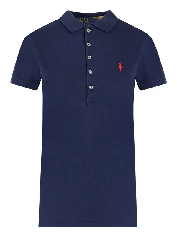 Polo Ralph Lauren Cotton Blend Polo Shirt With Embroidered Logo - Blue