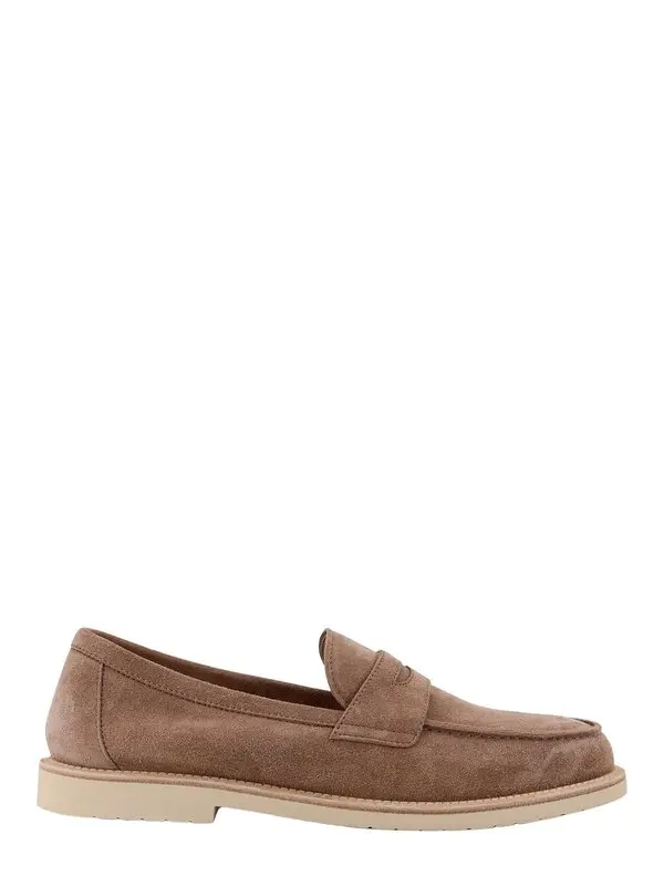 Brunello Cucinelli Suede Loafers - Beige