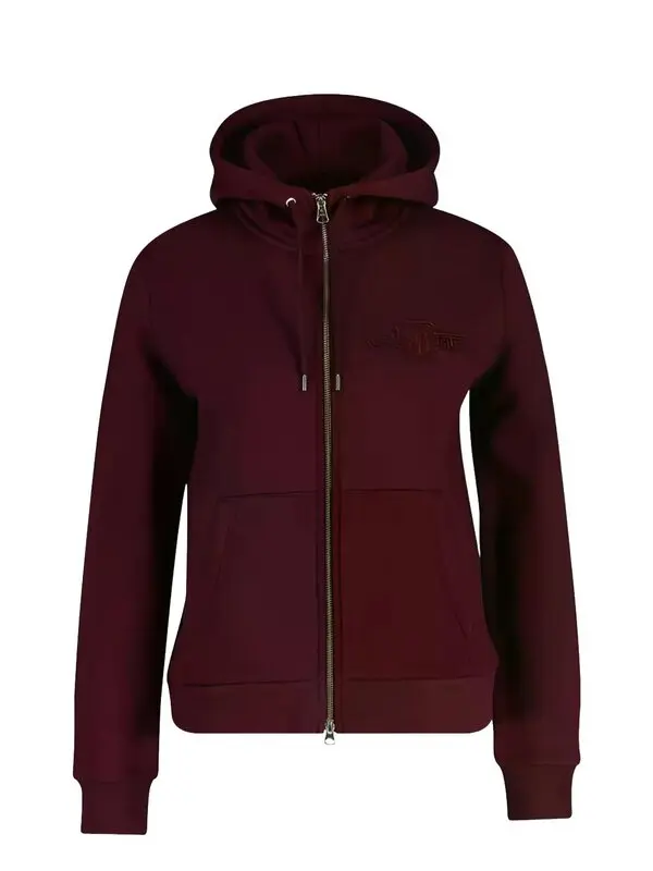 Gant Shield Zip Hoodie - Red