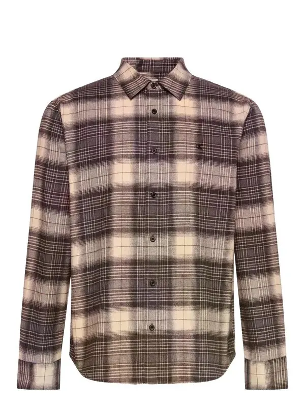 Calvin Klein Checked-pattern Long-sleeved Shirt - Grey