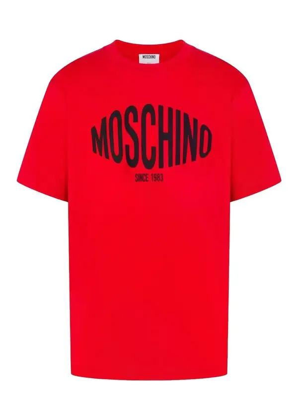 Moschino Logo-print Cotton T-shirt - Red