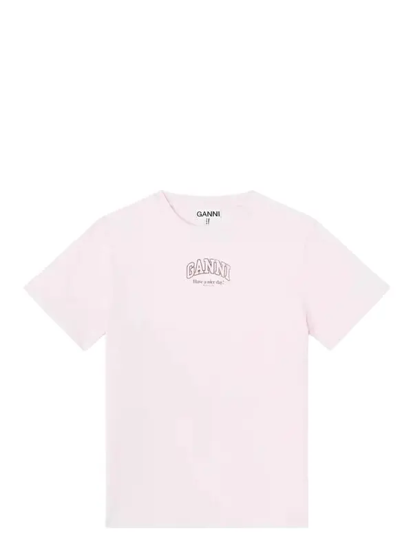 GANNI Logo T-shirt - Pink