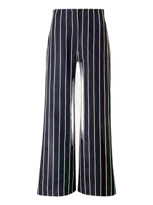 ANDRES OTALORA Striped Trousers - Blue