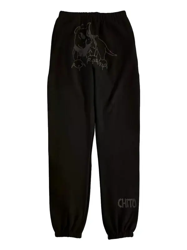 CHITO Relective Guard Graphic-print Track Pants - Black