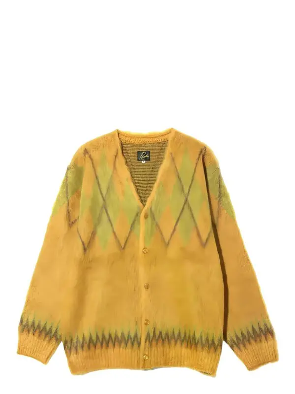 Needles Argyle Buttoned Cardigan - Yellow