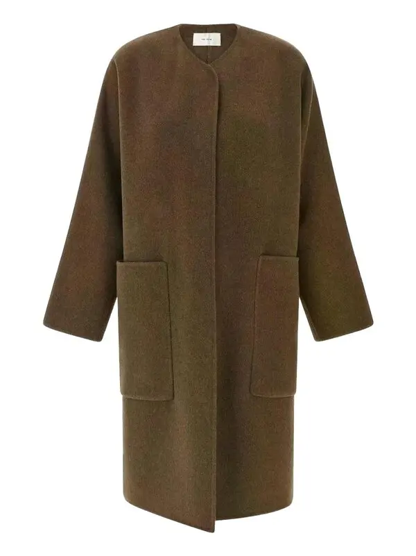 THE ROW Tiberus Crew-neck Coat - Brown
