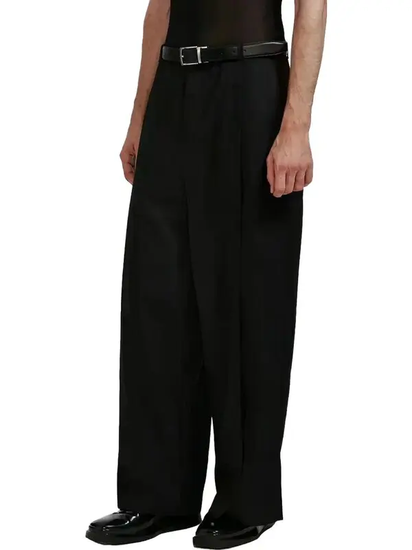 LGN LOUIS GABRIEL NOUCHI Belted Trousers - Black