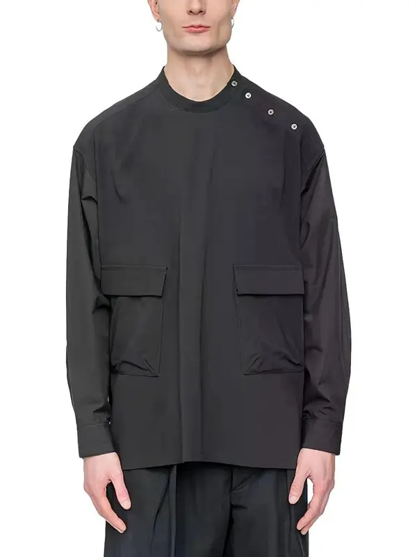 THE VIRIDI-ANNE Crew-neck Shirt - Black
