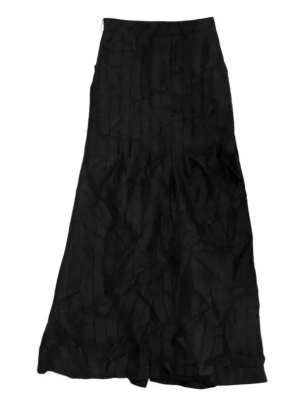MEDEEA Wrinkled Maxi Skirt - Black