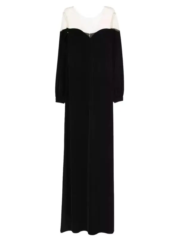 CRISTALLINI Rafaela Long-sleeve Maxi Dress - Black