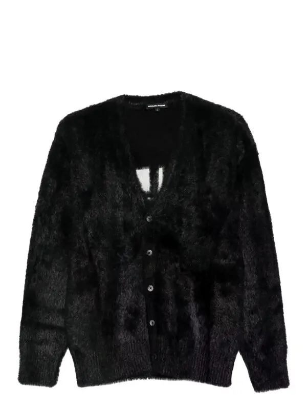 BOILER ROOM Hairy Cardigan - Black