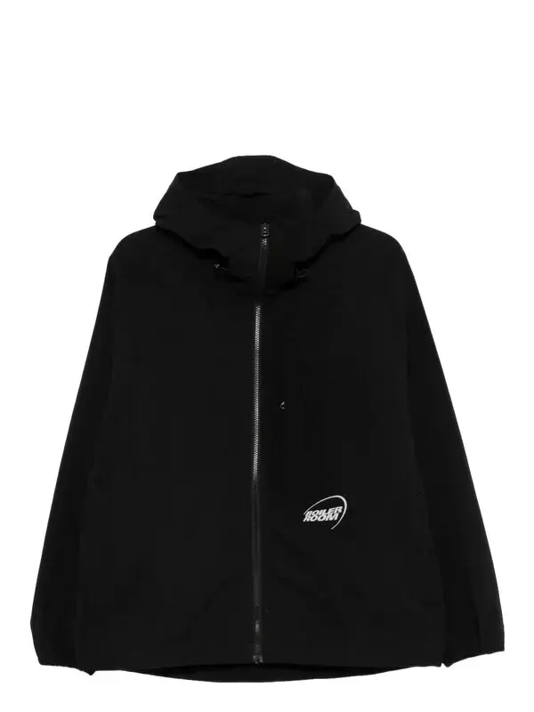 BOILER ROOM Packable Hooded Zip Jacket - Black