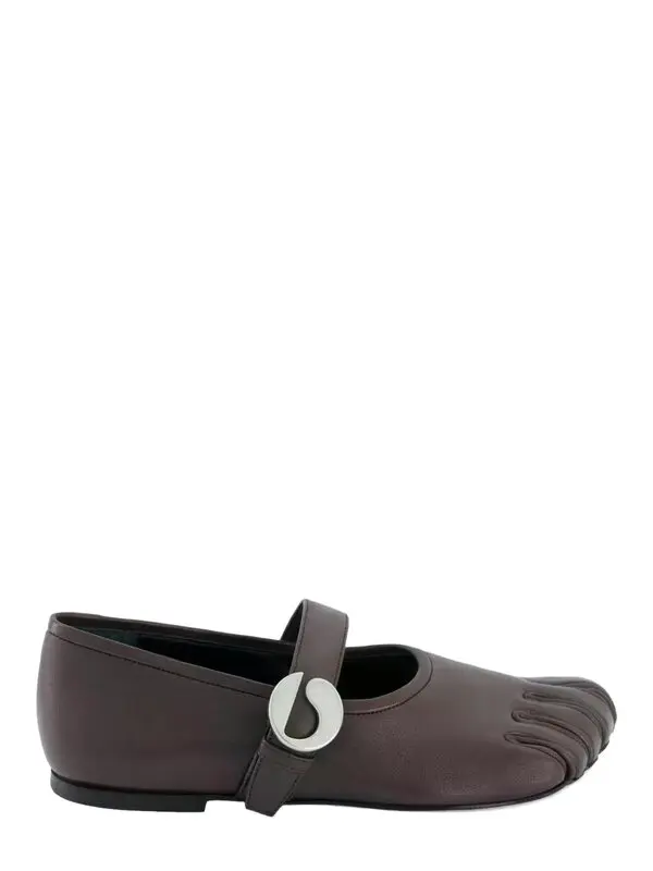 Coperni Toe-detail Buckle Ballet Flats - Brown