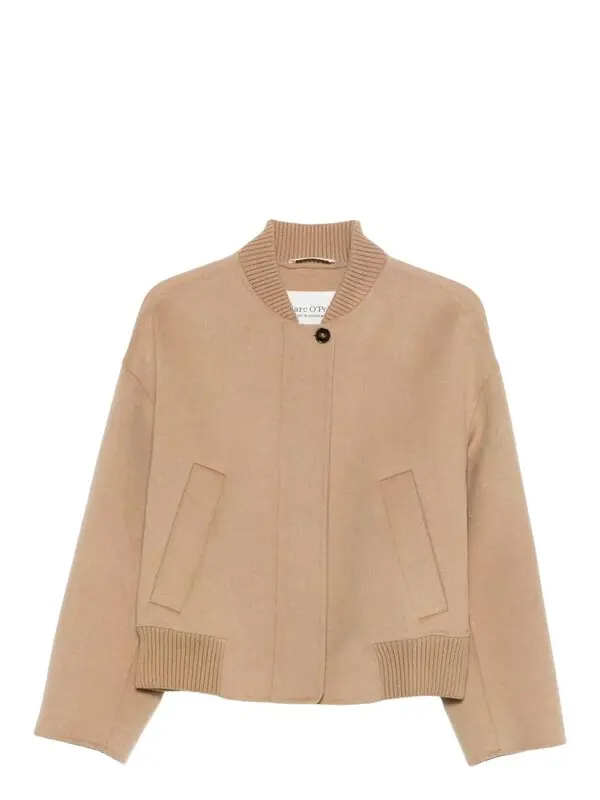 Marc O'polo Ribbed Bomber Top - Neutrals