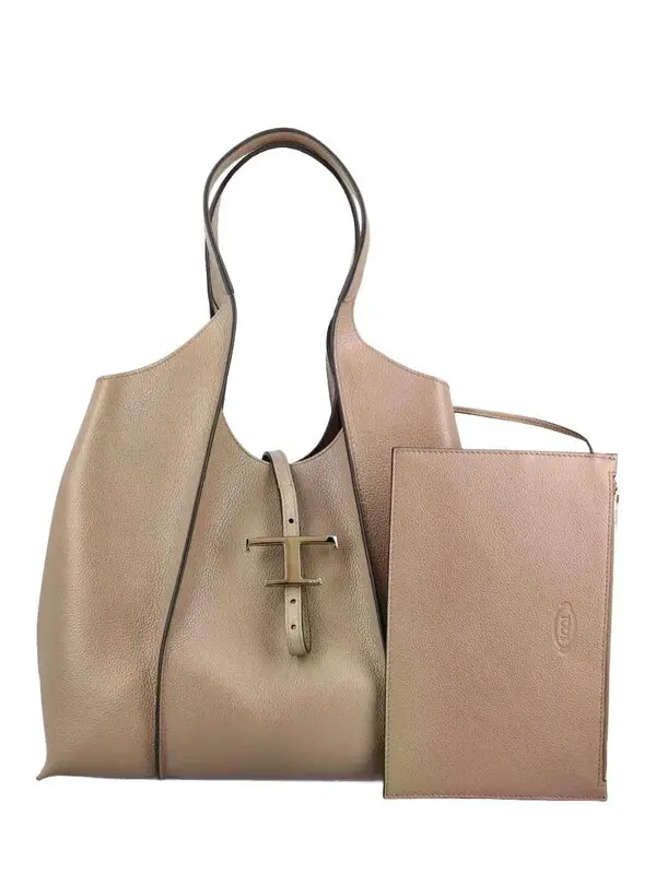 TOD'S T-buckle Tote Bag - Neutrals