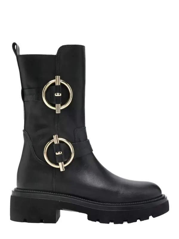 ALBANO Buckle-strap Boots - Black