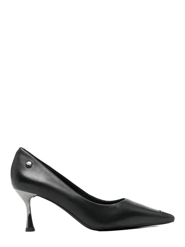 CULT Metal-heel Leather Pumps - Black