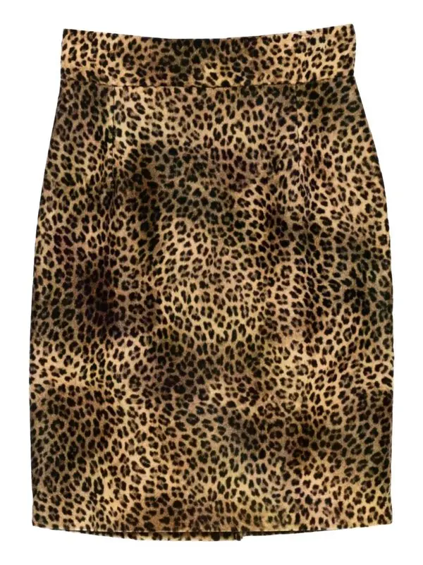 Tagliatore Animal-print Skirt - Neutrals