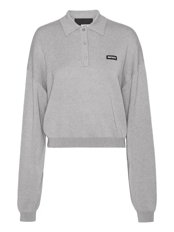 Remain Birger Christensen Logo-patch Polo Sweater - Grey