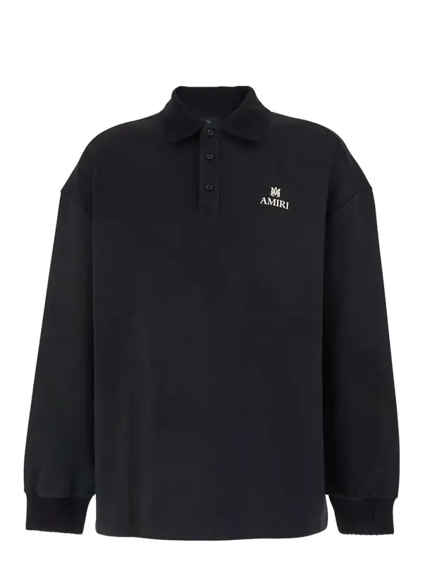 Amiri Logo-print Polo Shirt - Black