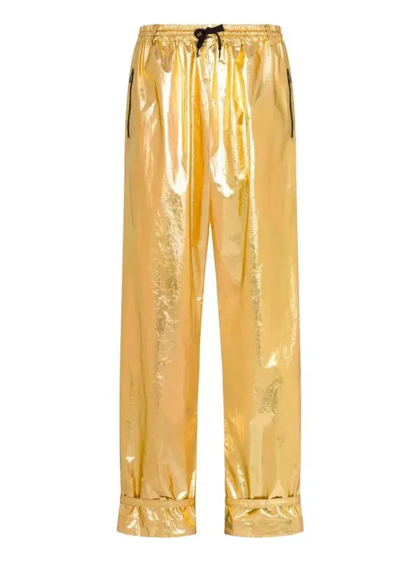 Moschino Zip-detail Trousers - Gold