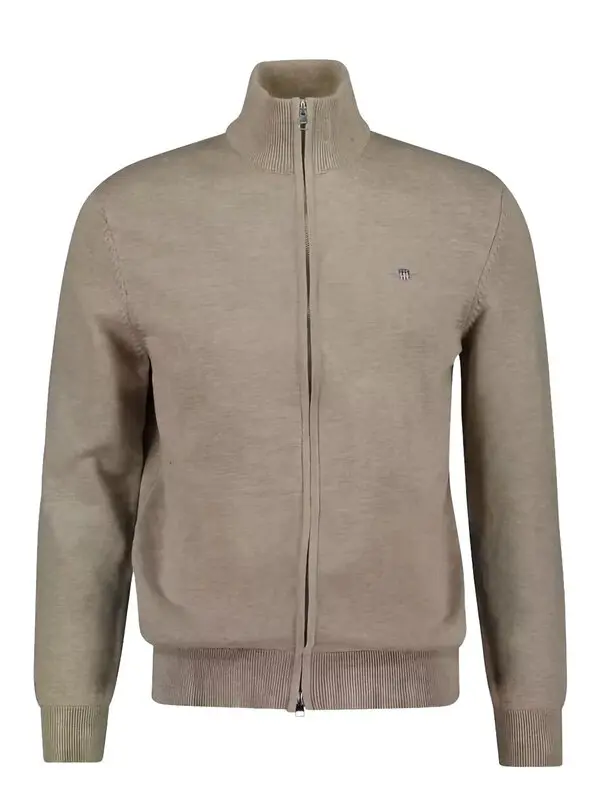 Gant Zip-up Cardigan - Neutrals