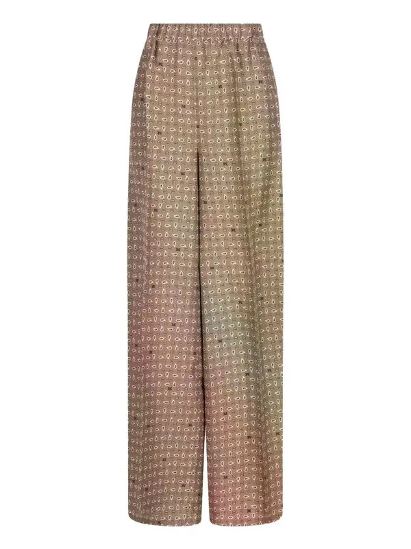 Max Mara Patterned Trousers - Brown