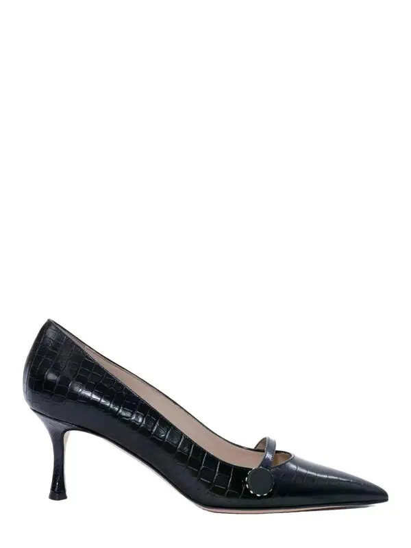 N°21 Crocodile-embossed Leather Stiletto Pumps - Black