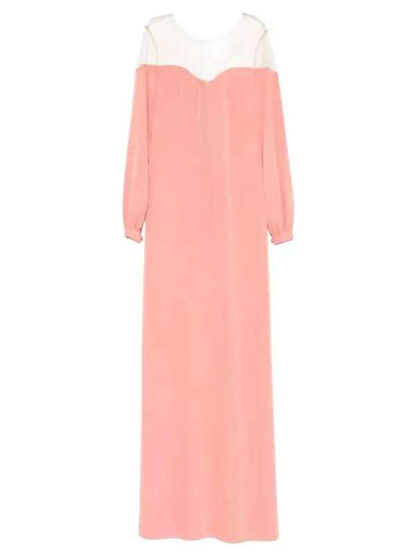 CRISTALLINI Rafaela Long-sleeves Maxi Dress - Pink