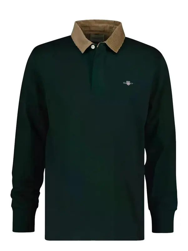 Gant Cord Collar Rugger Polo Shirt - Green