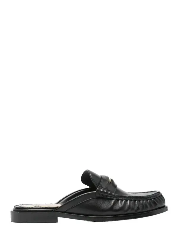 Burberry Cadet Leather Mules - Black