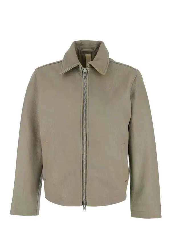 SUNFLOWER Leather Zip-up Jacket - Neutrals