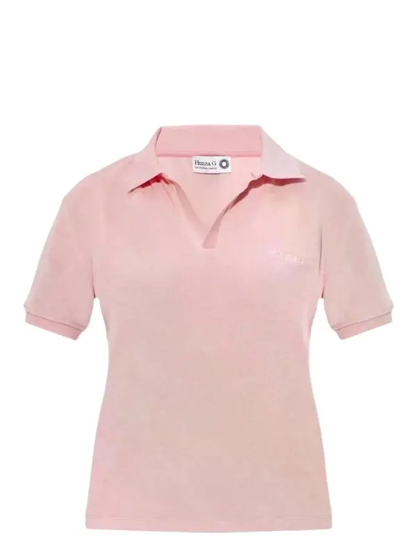 Hunza G Embroidered Logo T-shirt - Pink