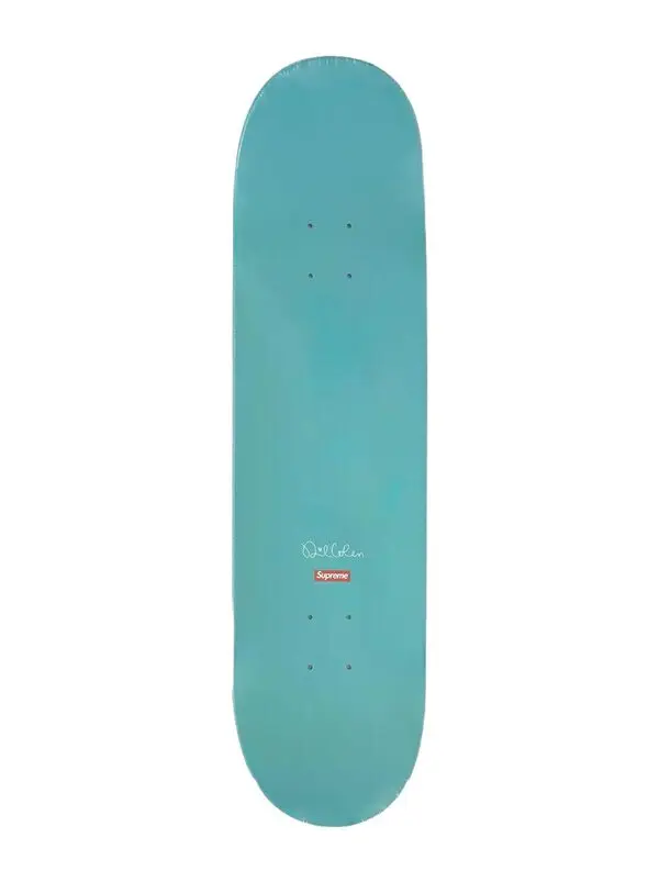 Supreme X Dan Colen Candle-print Skateboard - Blue