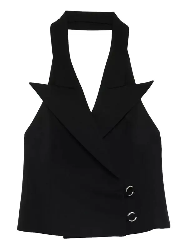 MEDEEA Vest With Ring Detail - Black