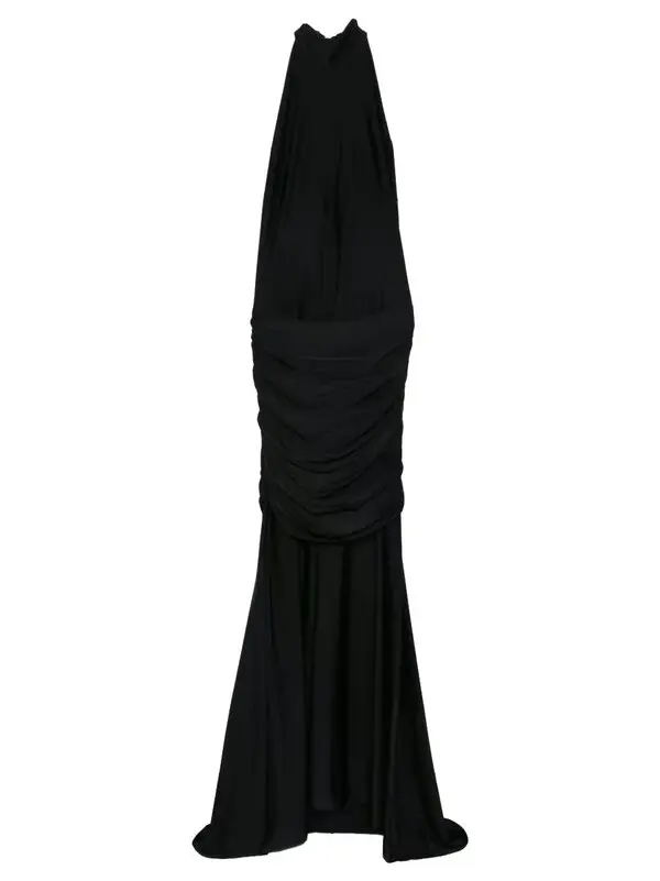 MEDEEA Maxi Dress With Train - Black