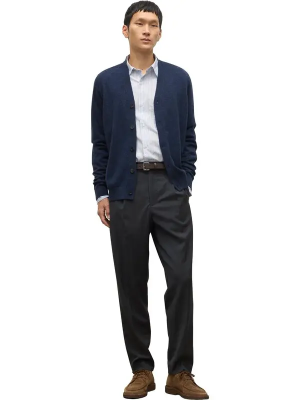Johnstons Of Elgin Rory Classic Cashmere Cardigan - Navy