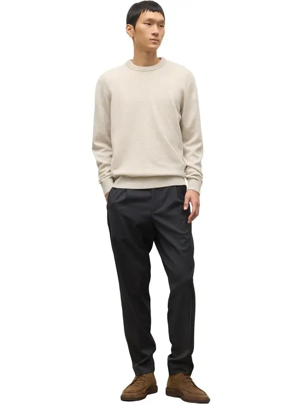 Johnstons Of Elgin Rory Classic Cashmere Crew Neck Jumper - Natural