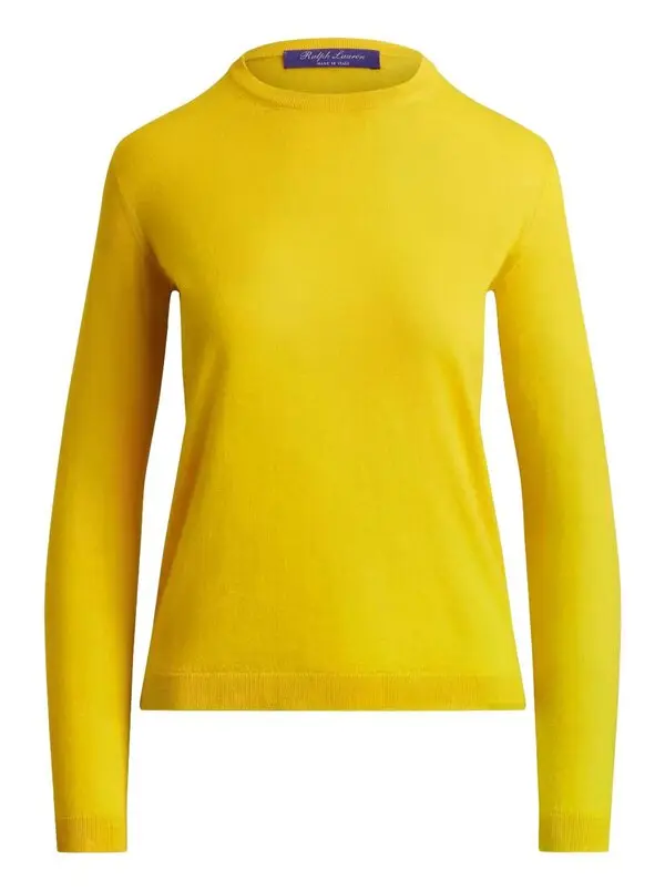 Ralph Lauren Crew-neck Cashmere Sweater - Yellow