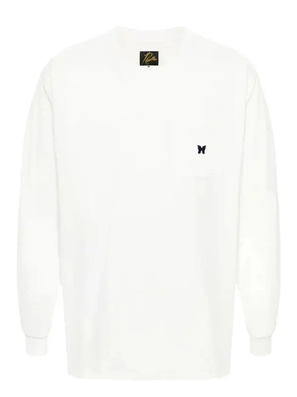 Needles Logo-embroidered T-shirt - White