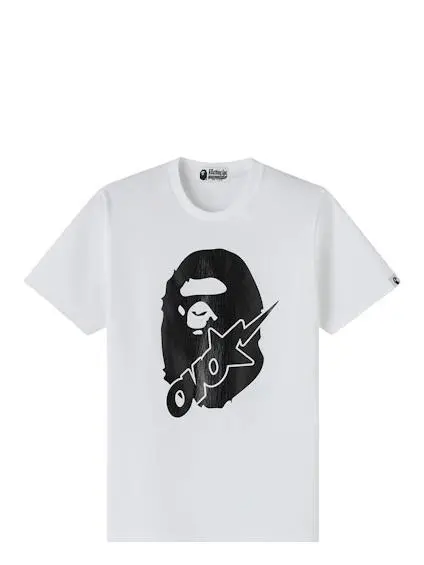 OVO X Bapesta Crocodile Print Tee Shirt - White