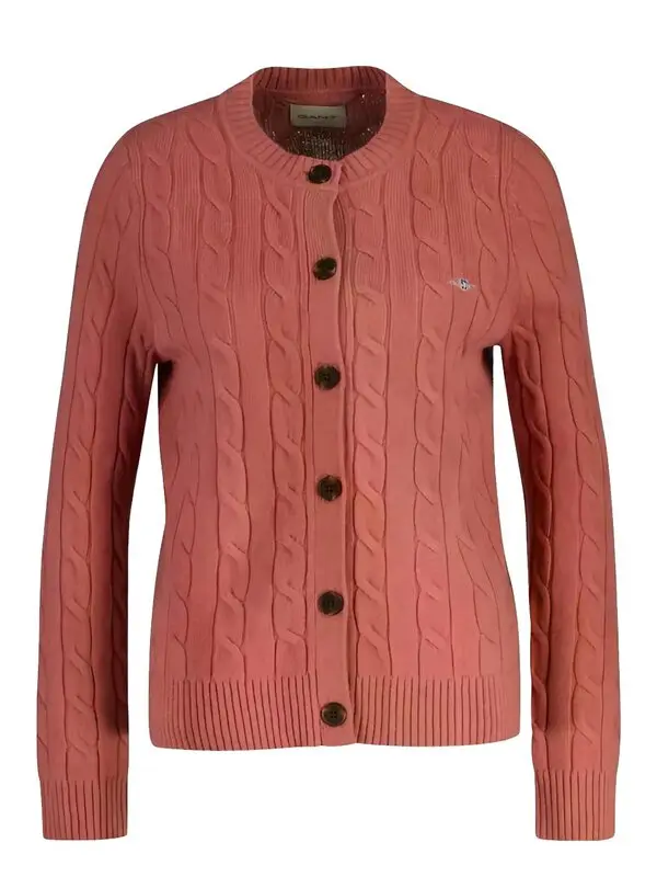 Gant Cable-knit Cardigan - Orange