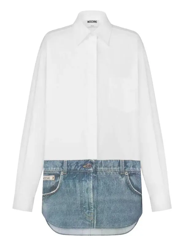 Moschino Layered-design Long-sleeve Shirt - White