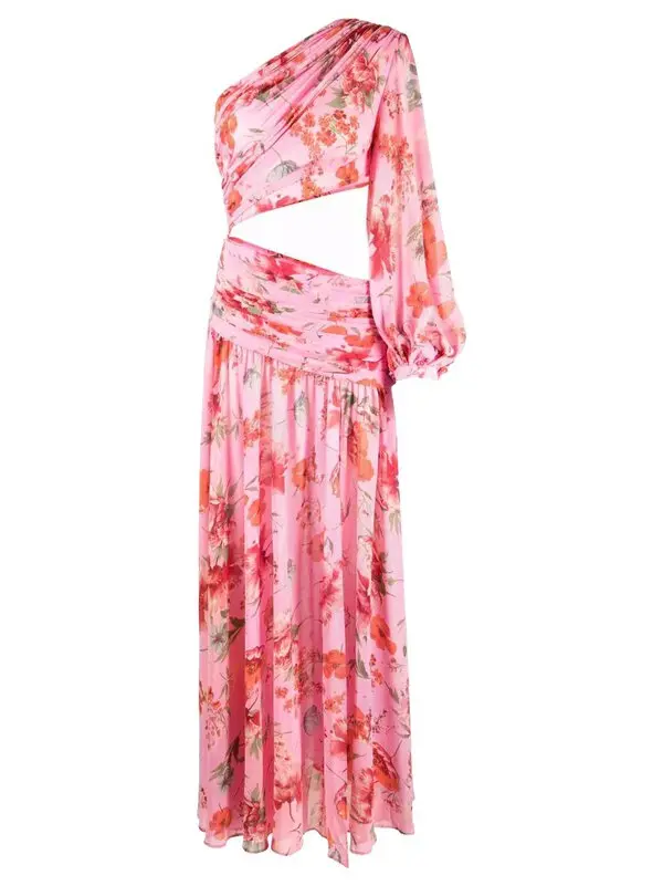BRONX AND BRONCO Floral-print Cut-out Detailing Dress - Pink