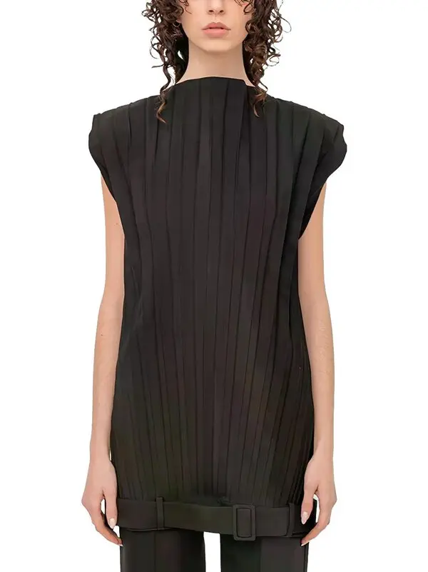 MAISON MARGIELA Pleated Mini Dress - Black
