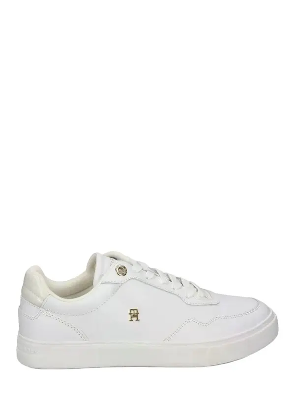 Tommy Hilfiger Leather Cupsole Lace-up Sneakers - White