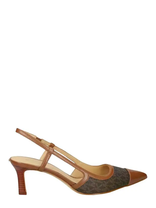 Michael Kors Alora Monogram Pointed Pumps - Brown